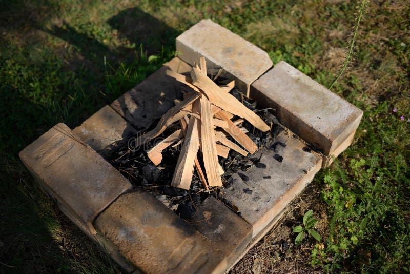 Wooden Kindling for Campfire Outdoors Stock Photo - Image of gathering ...