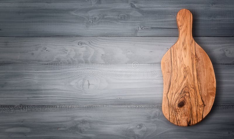 Wooden Kitchen Board on Table Stock Photo - Image of menu, blank: 90863850