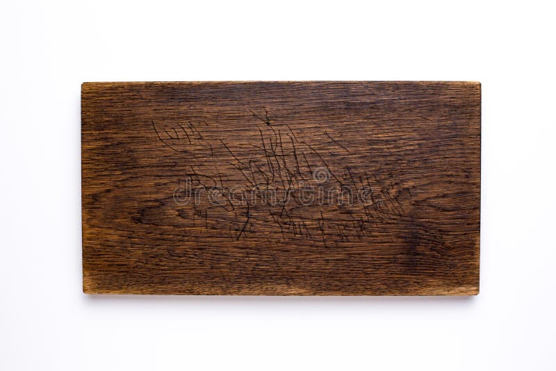 Wooden Kitchen Board on a White Background Top View Stock Image - Image ...