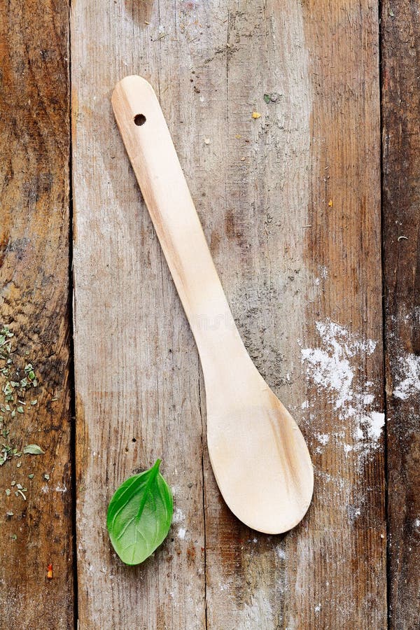 Handmade Wooden Cutting Board and Spoon on White. Stock Image - Image ...