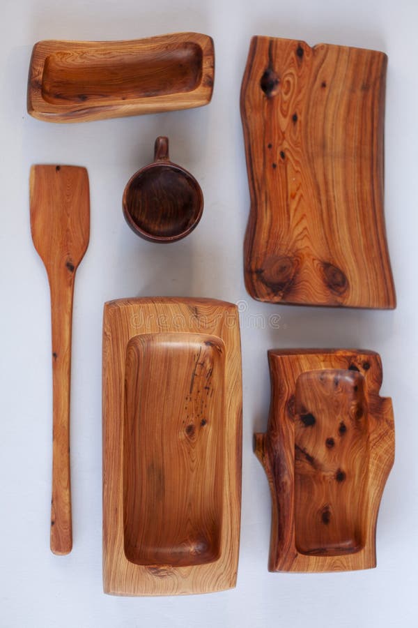 Wooden Kitchen Utensils Stacked View Close Up Stock Photo - Image of ...