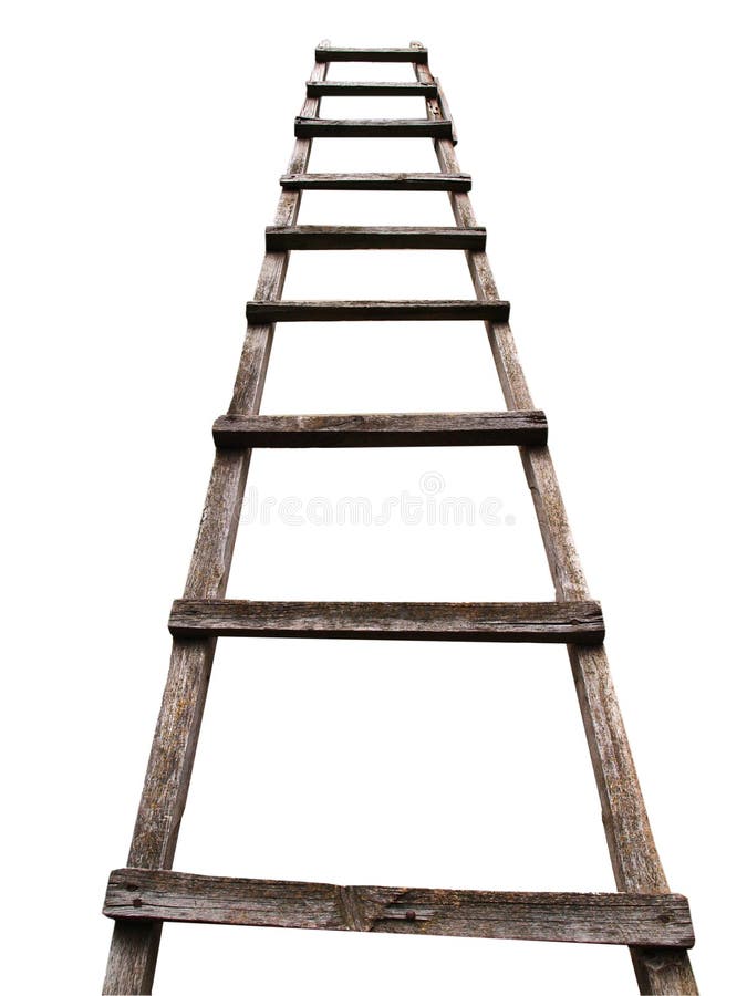 Wooden ladder stock photo. Image of work, isolated, success - 25028160