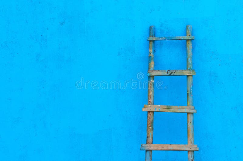 Wooden ladder stock image. Image of staircase, high, construction ...