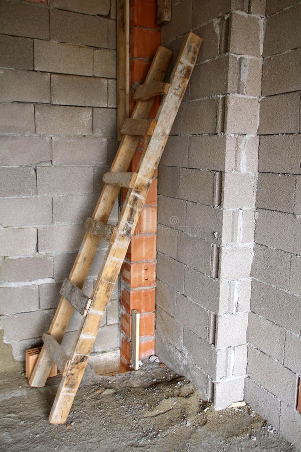 The Bricks and the ladder stock photo. Image of engineering - 88958656