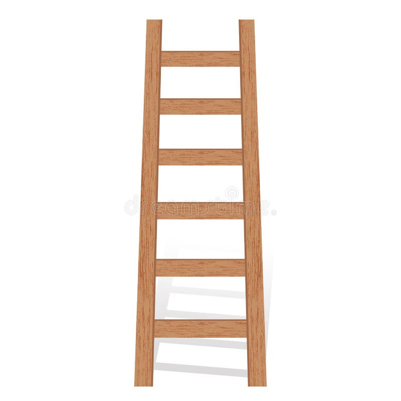 Wooden ladder stock vector. Illustration of equipment - 31574348