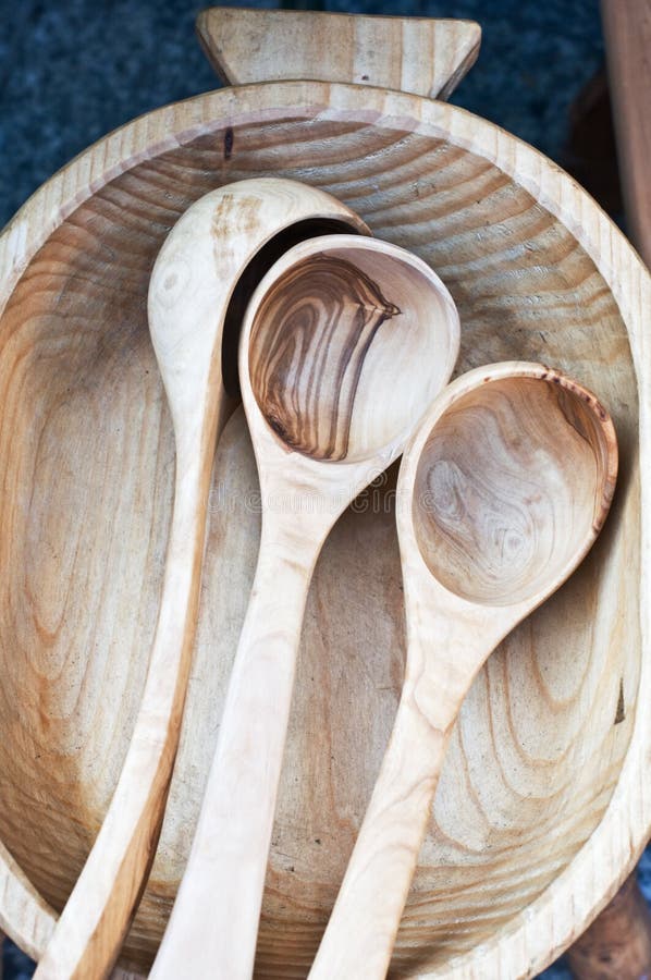 Wooden ladles stock image. Image of ladles, spoons, hand - 22101497
