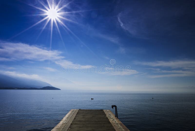 Lake View from the Pier stock photo. Image of dock, retreat - 5043676