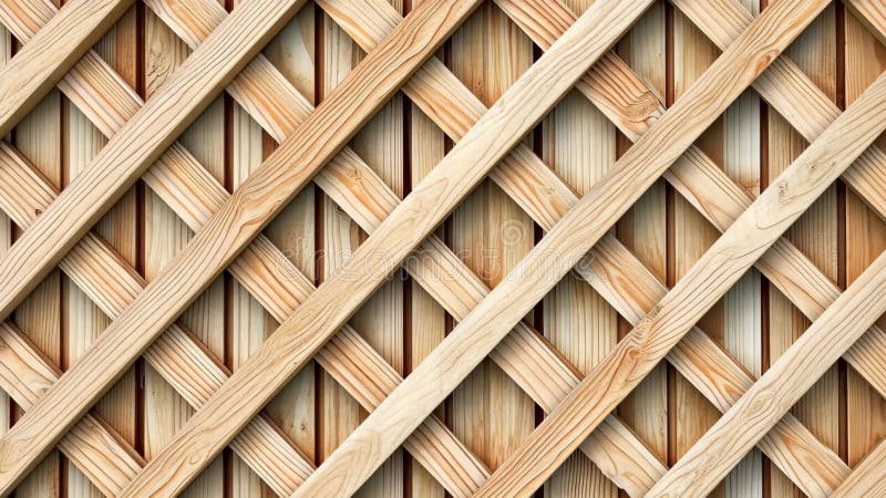 Seamless Square Grid Wood Lattice Texture, Isolated on a Transparent ...
