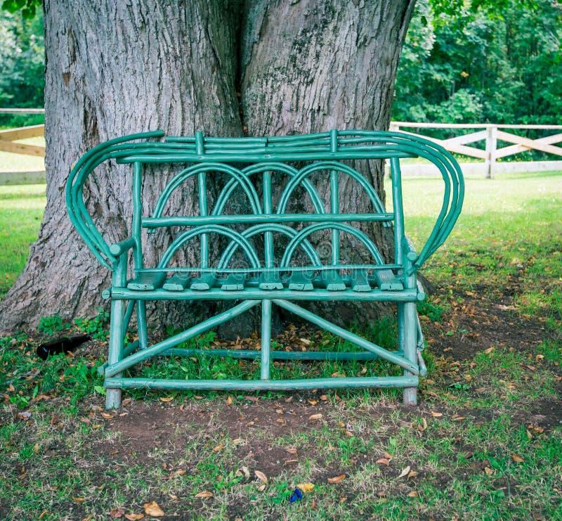 Wooden lawn bench stock photo. Image of bench, green - 100788190