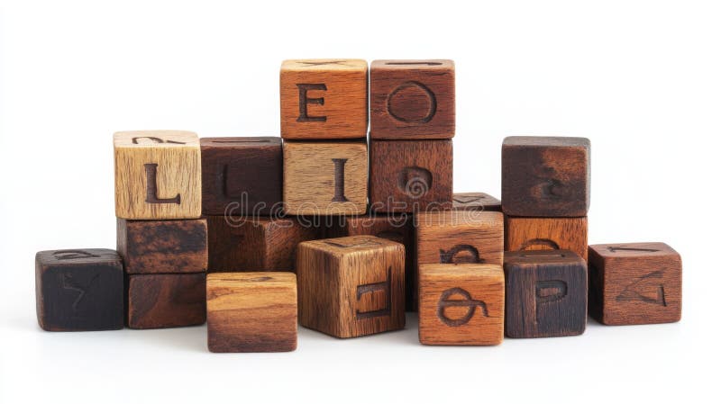 Wooden Letter Blocks Arranged in a Creative Pattern. Perfect for ...