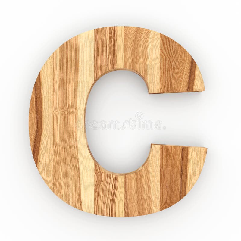 Wooden Block Alphabet C Letter Stock Illustrations – 376 Wooden Block ...