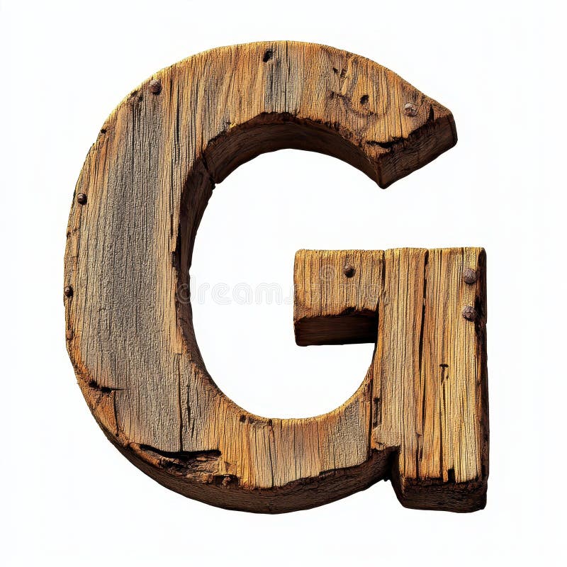 A Wooden Letter G with a Rustic Texture, Suitable for Decorative or ...