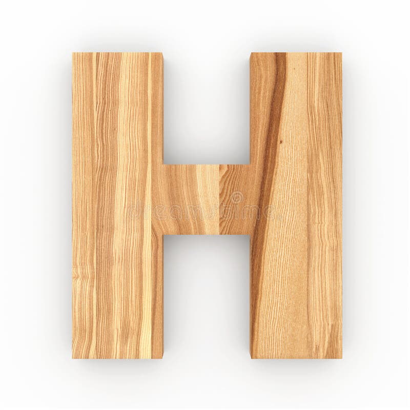 Wooden Block Alphabet H Letter Stock Illustrations – 20 Wooden Block ...