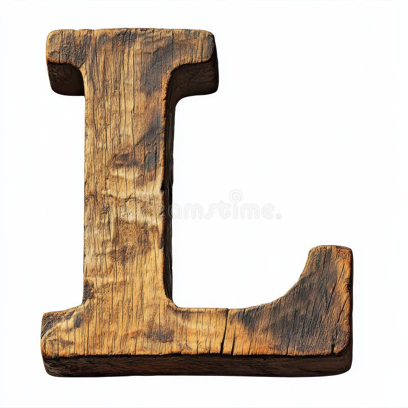 A Wooden Letter L with a Rustic Texture, Suitable for Decorative or ...