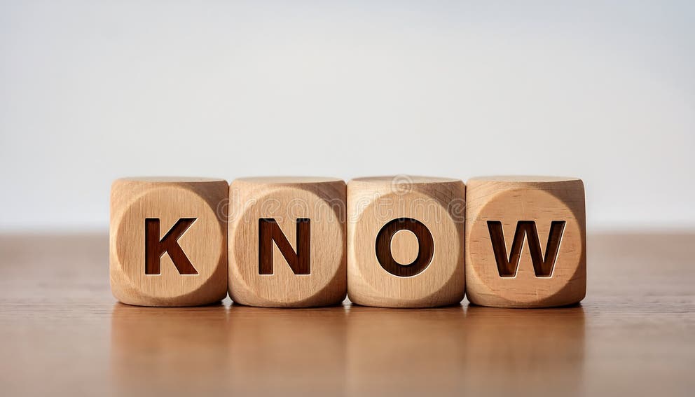 Wooden Letter Blocks Displaying the Word Know on a Wooden Surface. AI ...