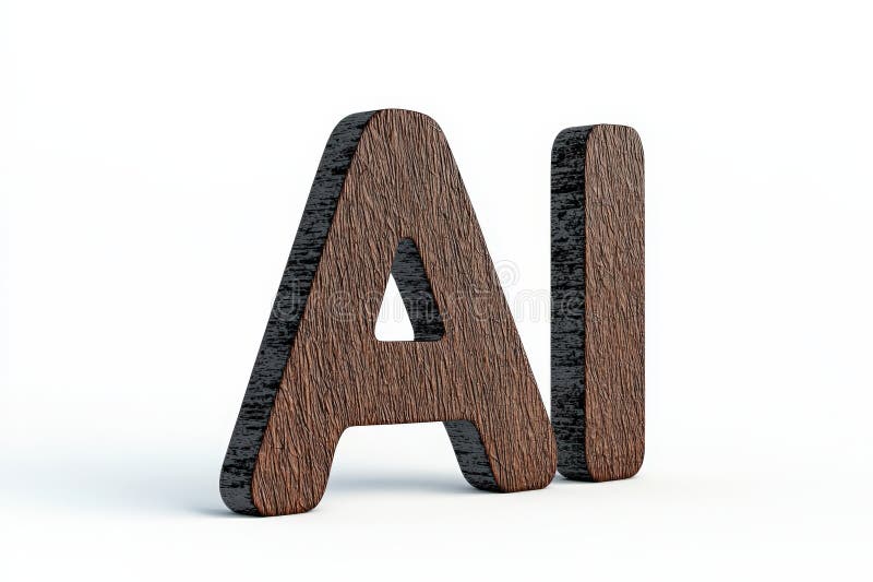 Wooden Letters Representing AI Concept Stock Illustration ...