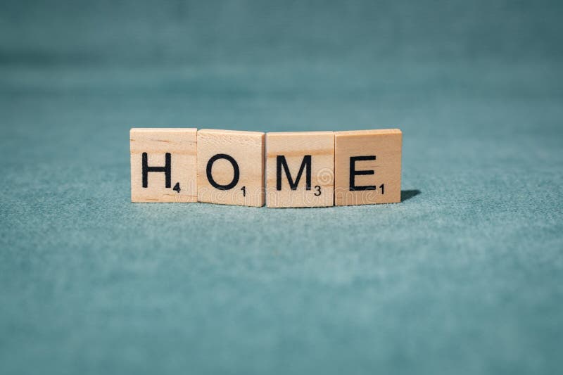 Wooden Letters Spelling Home Stock Image - Image of lettering, alphabet ...