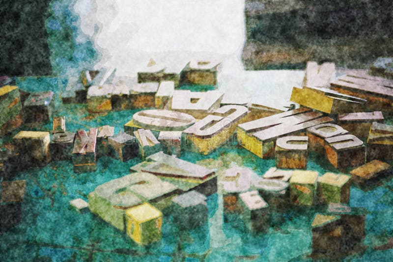 Wooden Letters on the Table Designer Stock Image - Image of english ...