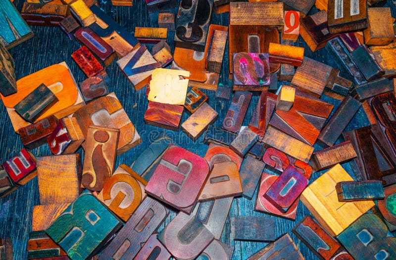 Wooden Letters on the Table Designer Stock Image - Image of concept ...