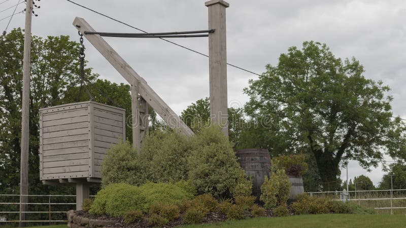 Wooden Lifting Equipment in a Field Stock Photo - Image of natural ...
