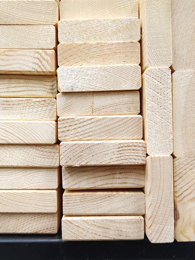 Wooden Light Boards of the Same Size and Shape. the Planks are Cut ...