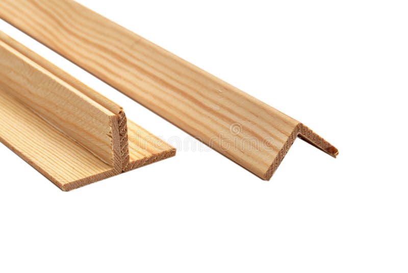 Wooden Lining Isolated on White Stock Image - Image of natural, plank ...