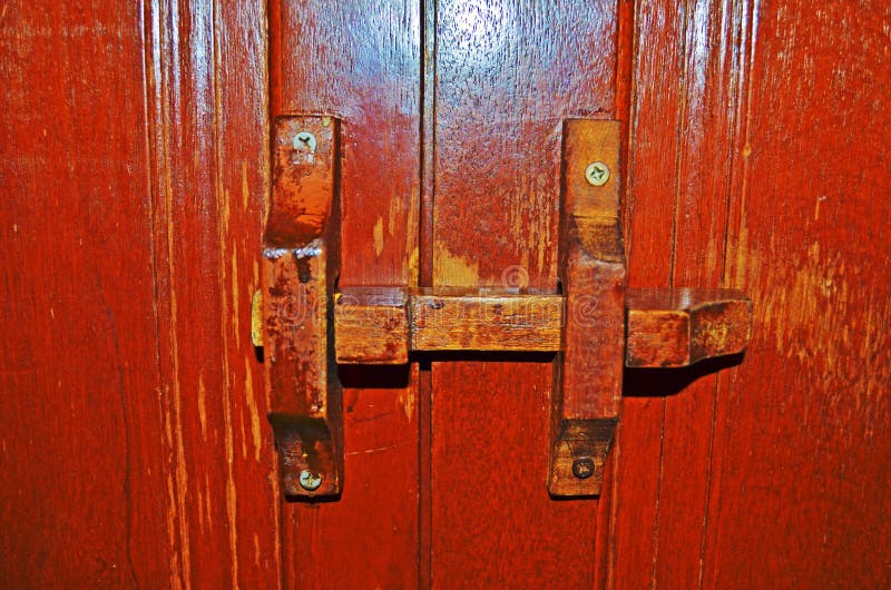 Wooden Lock stock photo. Image of wooden, door, property - 72013718