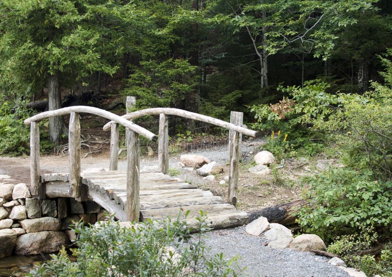 Wooden log bridge stock photo. Image of plants, wooden - 7364064