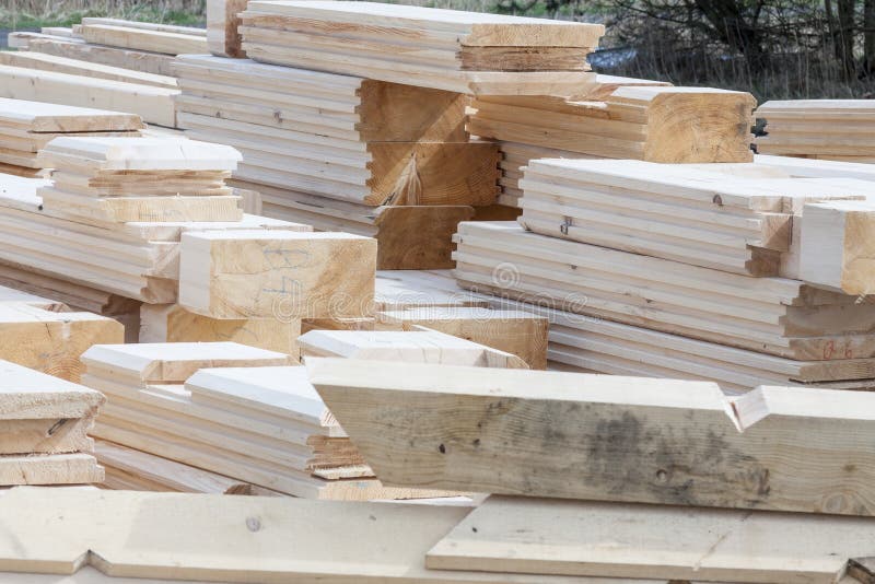 Wooden Log - Construction Site Stock Photo - Image of pile, stack: 94185172