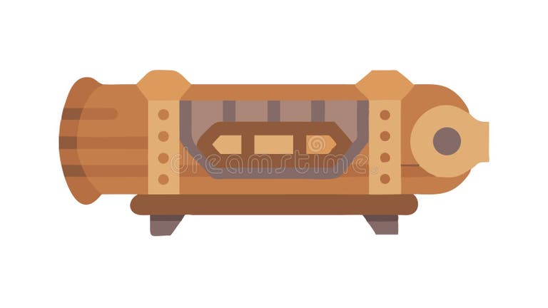 Wooden Log Container, Rustic Storage Element, Vector Design Generative ...