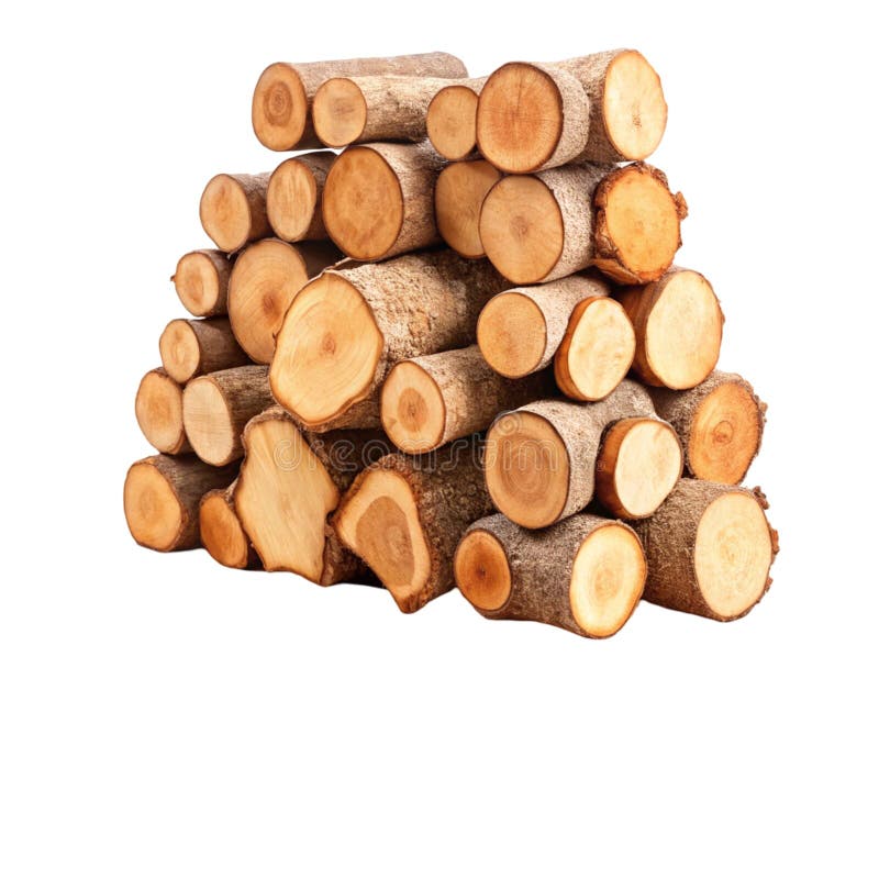 Wooden Log Display Isolated on White Background Stock Illustration ...