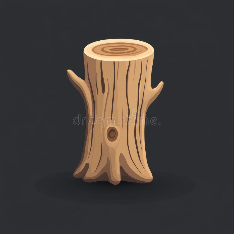 Wooden Log with a Hole in the Middle Stock Illustration - Illustration ...