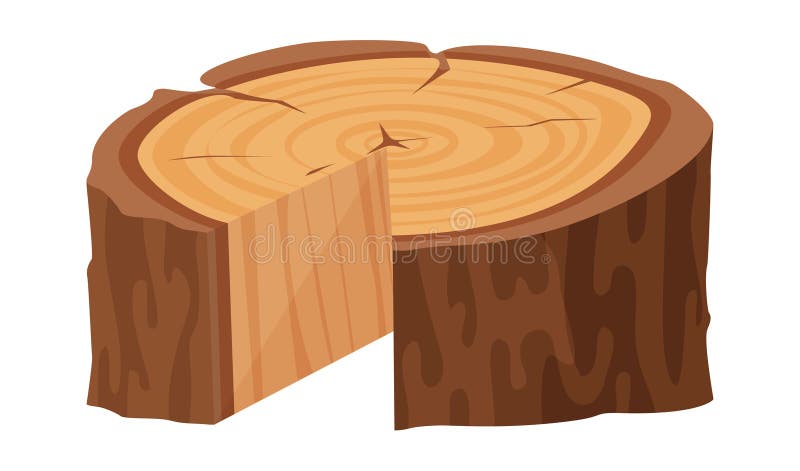 Wooden Log Slice stock vector. Illustration of board - 337136764