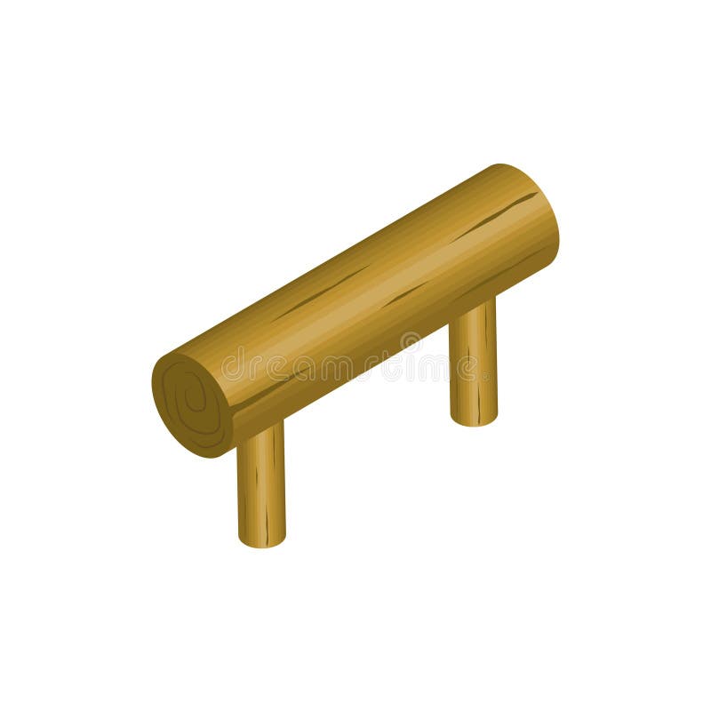 Wooden Log. Vector Illustration Decorative Design Stock Vector ...