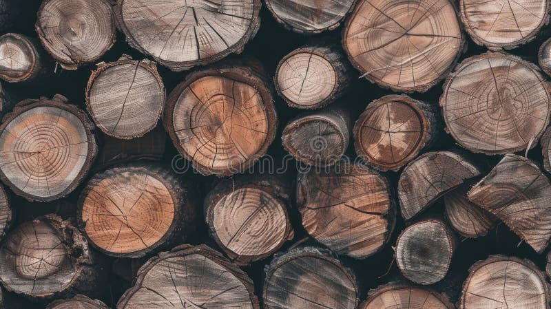 Wooden Logs are Arranged in a Visually Appealing Pattern, Showcasing ...
