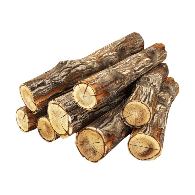 Wooden Logs Stack on Transparent Background - Ai Generated Stock ...