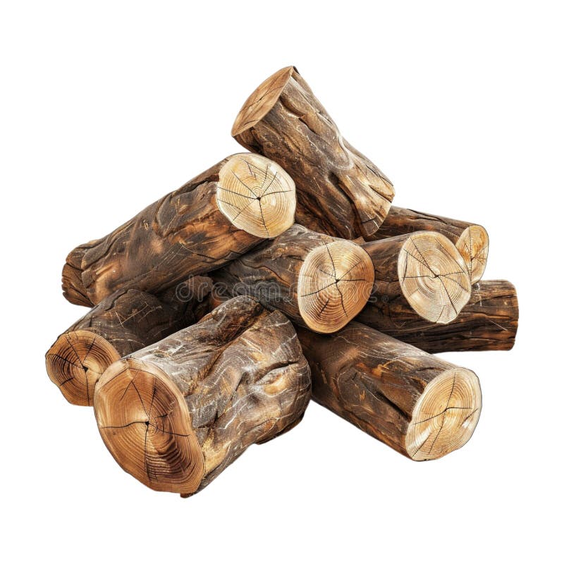 Wooden Logs Stack on Transparent Background - Ai Generated Stock ...
