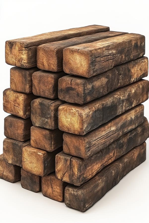 Wooden Logs Stacked Neatly in a Rustic Arrangement Suitable for ...
