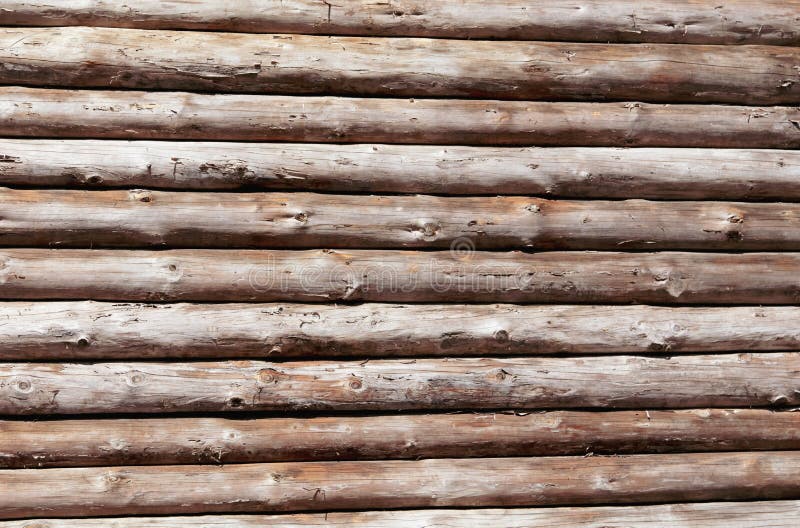 Wooden Logs on the Wall from the Log House. Stock Photo - Image of ...