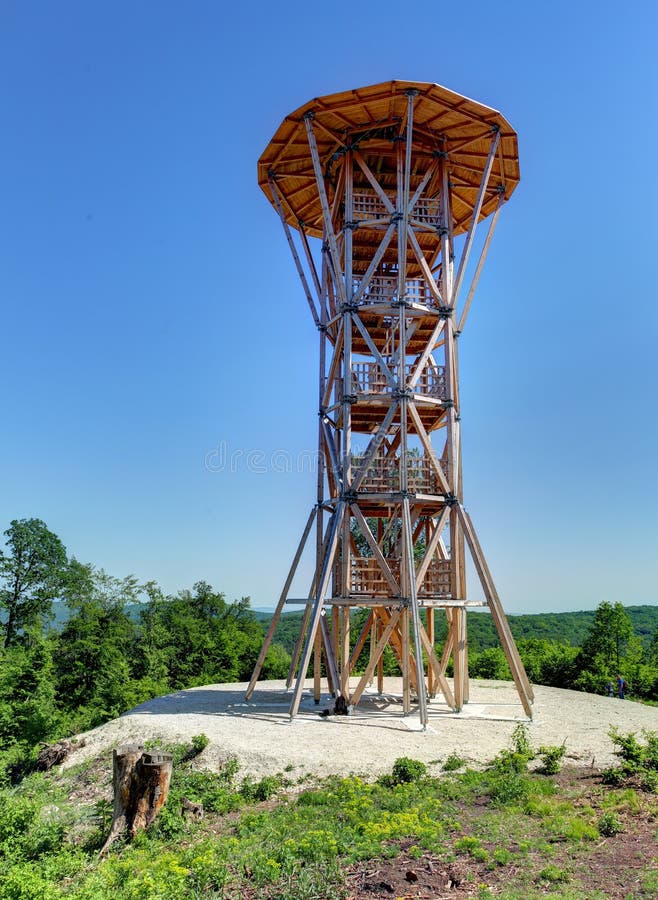 Wooden Lookout tower stock photo. Image of hunting, outdoor - 120275986