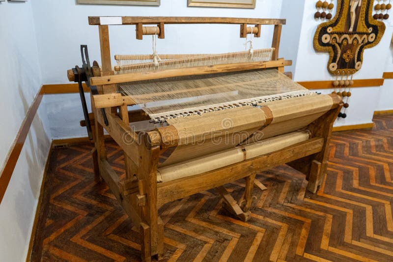 Wooden Loom. Weaving Machine Editorial Photo - Image of weaving, woven ...