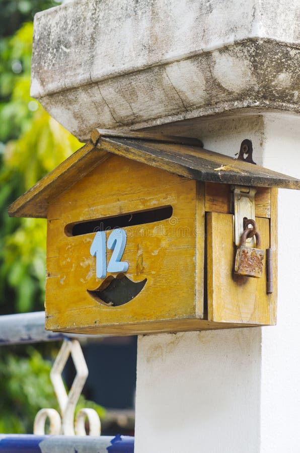Wooden mail box stock photo. Image of mail, message, paper - 40229382