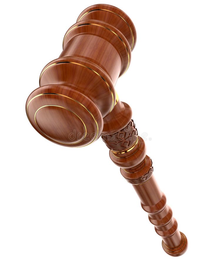 Wooden Mallet and Auction stock illustration. Illustration of marketing ...