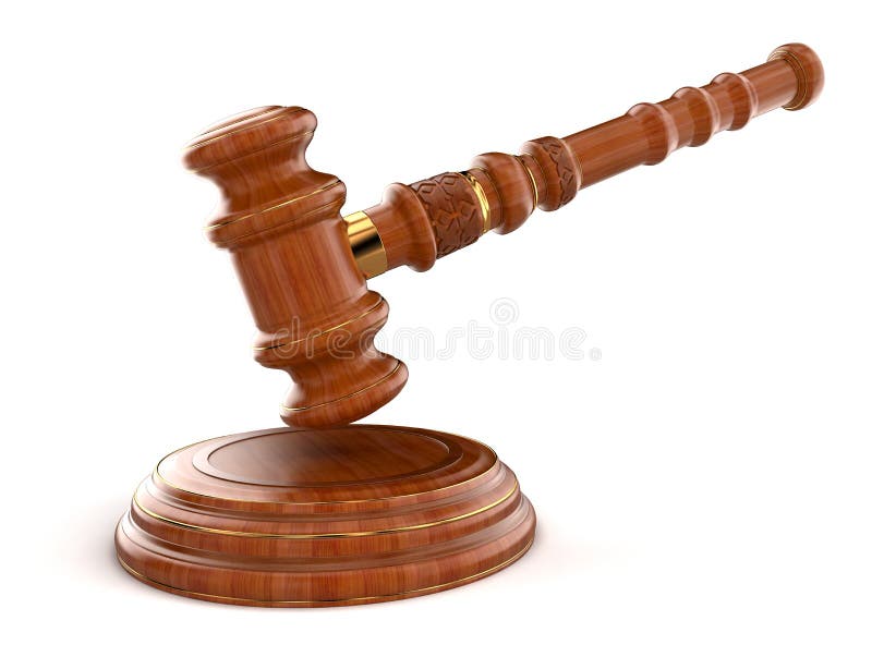 Wooden Mallet and Auction stock illustration. Illustration of marketing ...