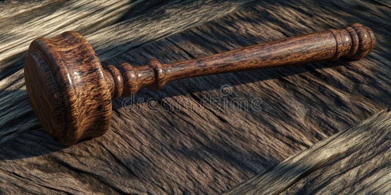 Wooden Mallet on Table stock photo. Image of renovation - 378146260