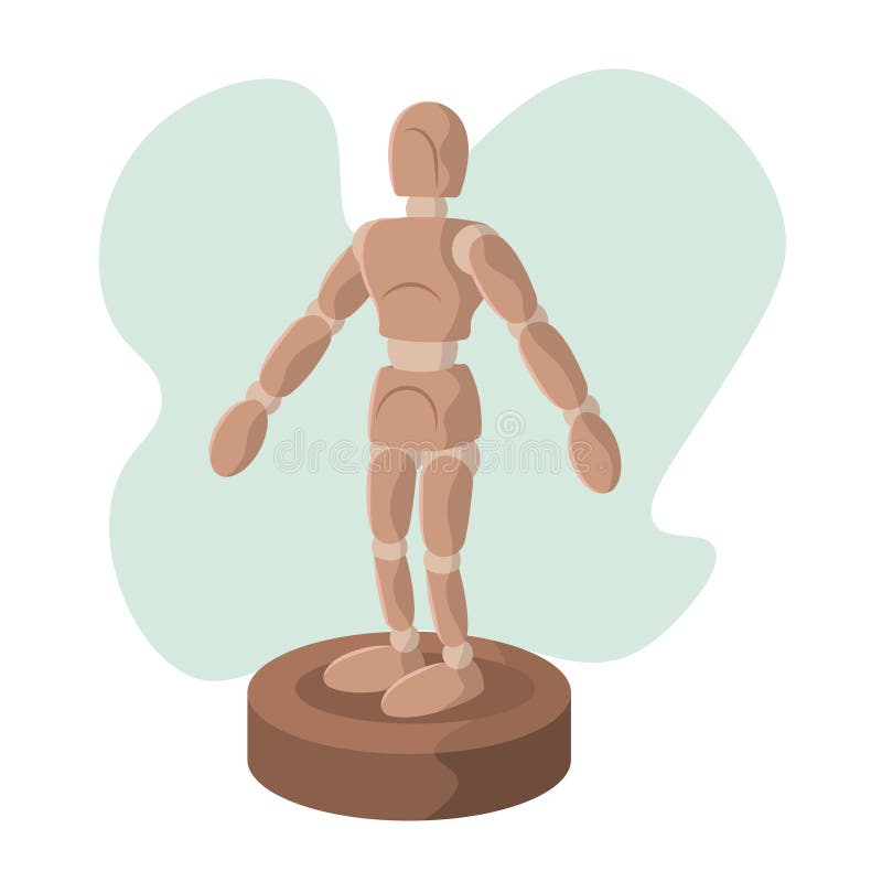 Wooden Mannequin Pose. Vector Stock Illustration - Illustration of ...