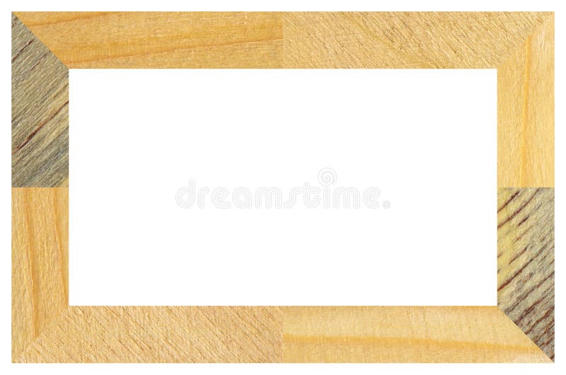 Wooden Marquetry Rectangle Pine Frame, Wooden Frame Made of a ...