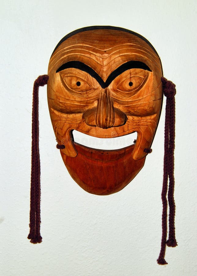 Wooden Mask of Aboriginal Idol Stock Image - Image of carvings ...