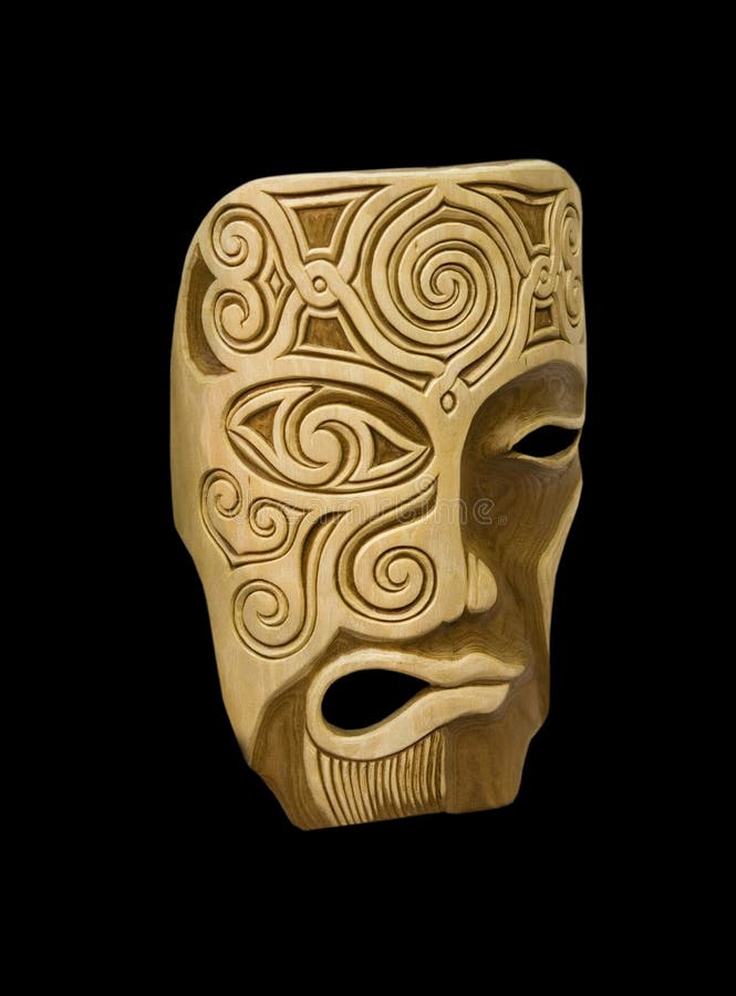 Wooden mask stock photo. Image of carnival, emotion, mysterious - 9142686