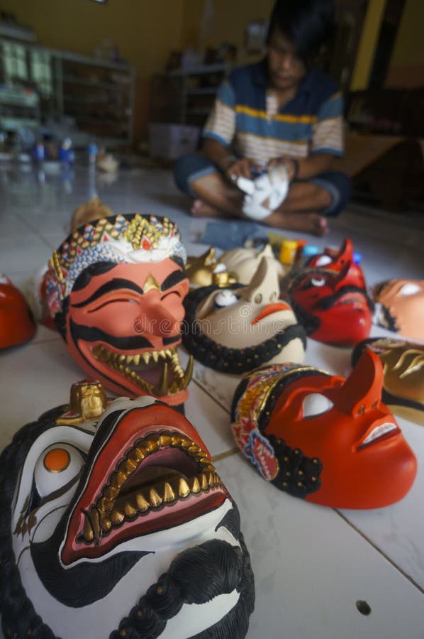 Wooden masks editorial image. Image of wooden, people - 74906600